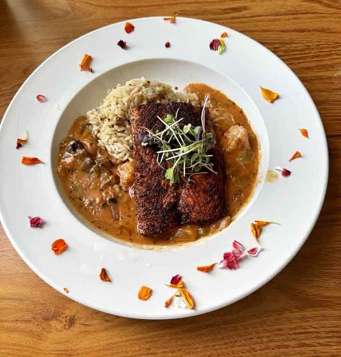That blackened crust on perfectly cooked fish is what culinary dreams are made of, friends.