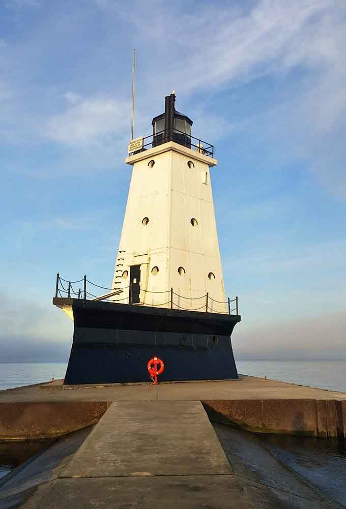 Standing sentinel since sailors needed more than hope and prayer, this lighthouse still commands respect from the water.