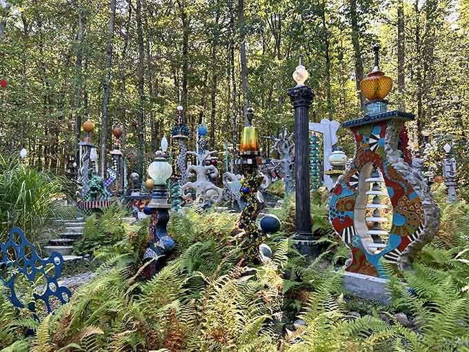 These towering sculptures turn the forest floor into an outdoor gallery that would make Gaudi jealous.