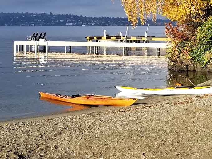 Those kayaks aren't just sitting there looking pretty&mdash;they're your ticket to exploring the lake like a local adventurer.