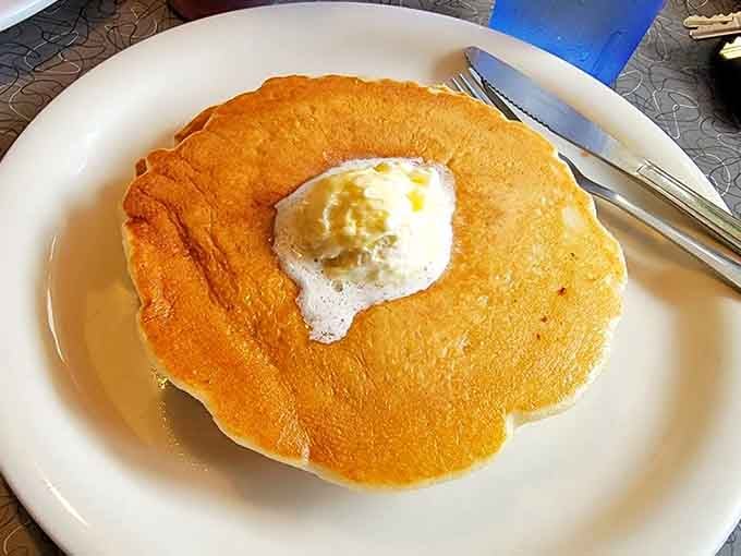 This pancake could double as a personal flotation device, but tastes considerably better than one.