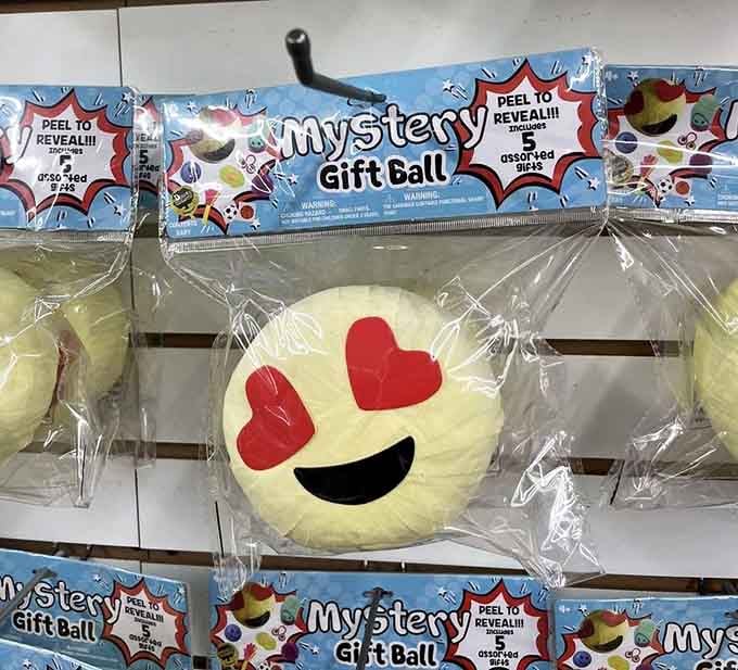 Mystery gift balls bring the surprise factor without the sticker shock, perfect for the grandkids or yourself.