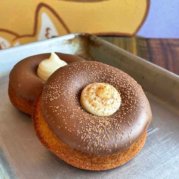 That chocolate glaze with a toasted marshmallow on top is basically s'mores without the campfire smoke in your eyes.