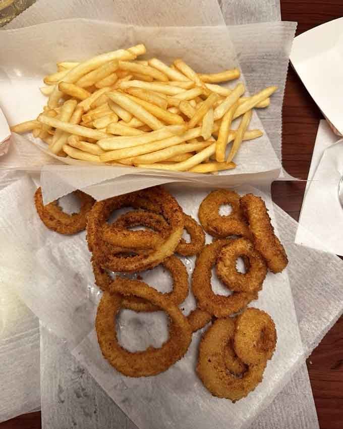 Golden fries meet their crunchier cousins in this beautiful pairing that understands the meaning of balance and excess.