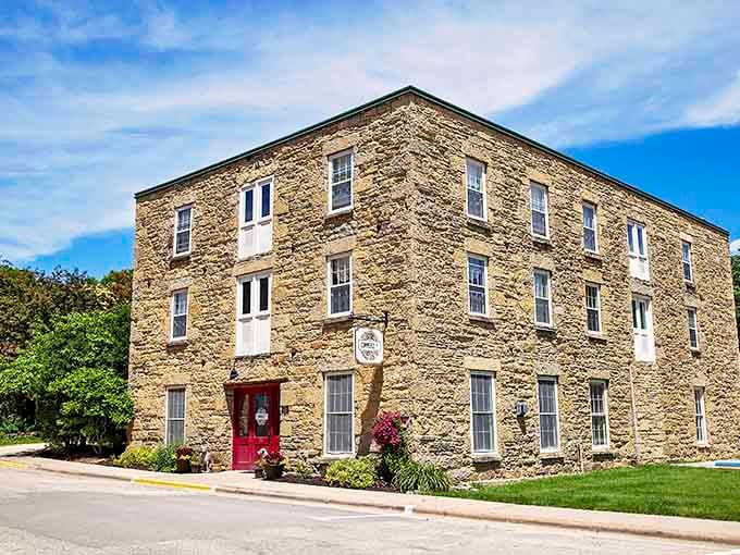 The Commerce Street Brewery Hotel stands as a testament to Mineral Point's commitment to preserving its architectural heritage with style.