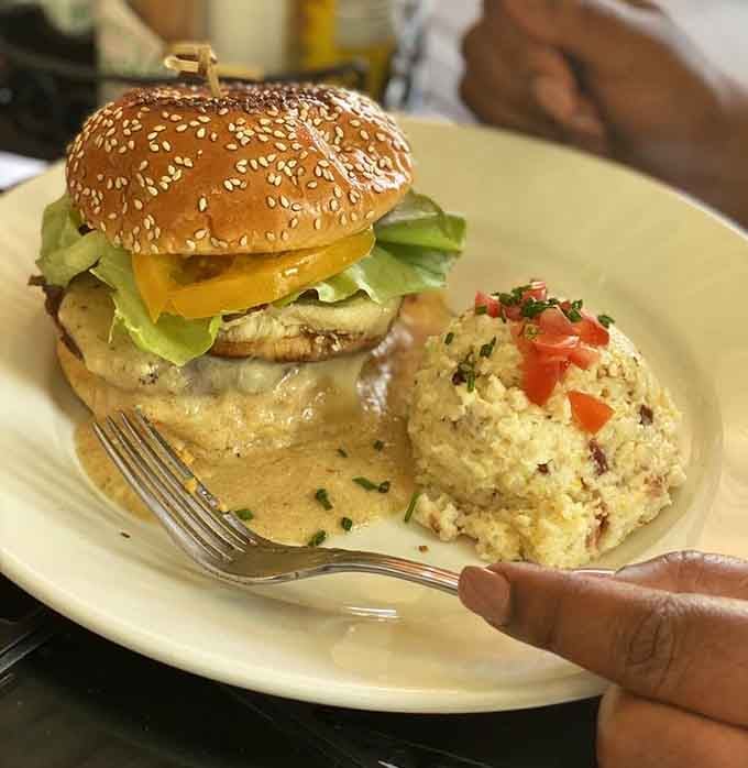 The Big Brunch Sammy proves that sometimes the best things come stacked impossibly high on buns.