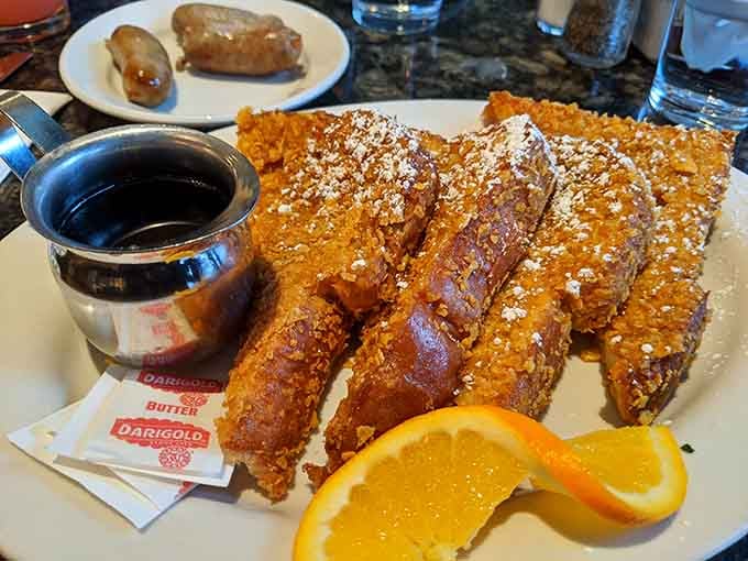 French toast so perfectly golden and generous, you'll wonder why you ever settled for the sad diner versions.