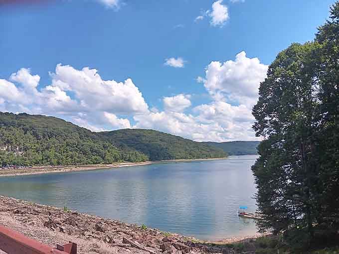 Youghiogheny River Lake sparkles like nature's own jewelry box, minus the hefty price tag and insurance premiums.