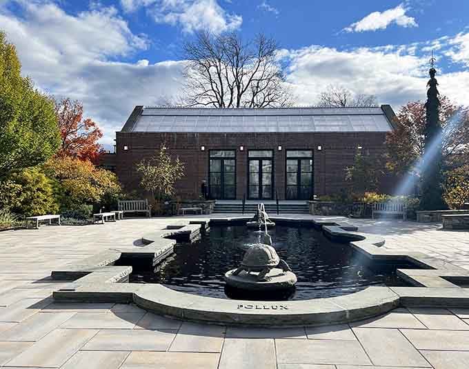 The fountain and reflecting pool create a scene so serene you'll forget you're still within driving distance of civilization.