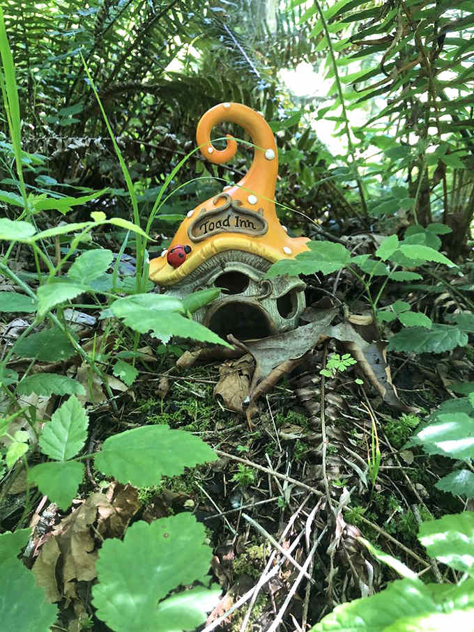 The Toad Inn offers accommodations for amphibious travelers, proving this forest community thinks of absolutely everyone's lodging needs.