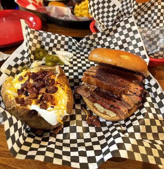 That brisket sandwich is stacked higher than your retirement fund and infinitely more satisfying to contemplate.