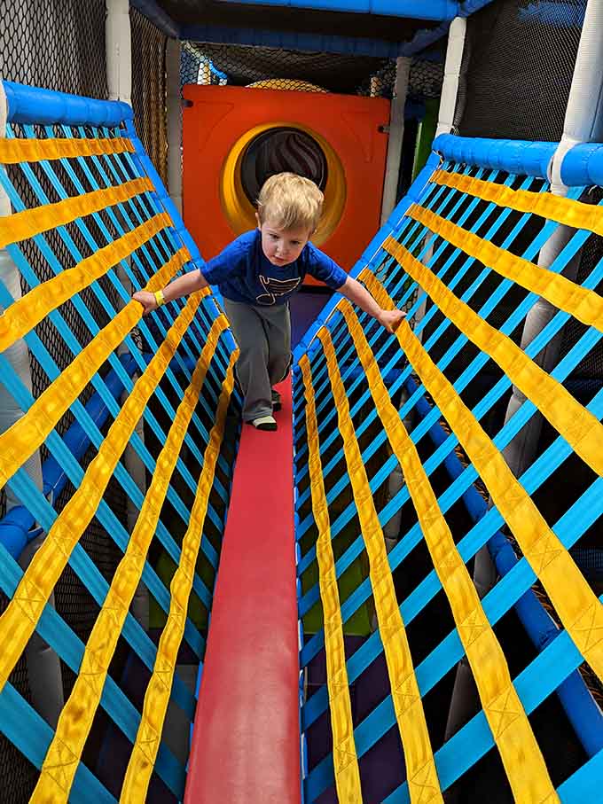 Navigating these colorful obstacles requires the balance of a tightrope walker and the determination of a marathon runner.