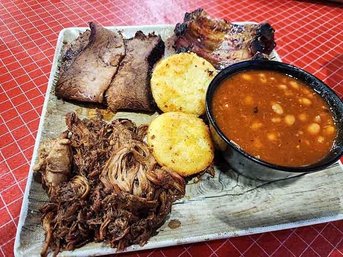 When you can't decide between meats, just get them all and let your stomach sort it out later.