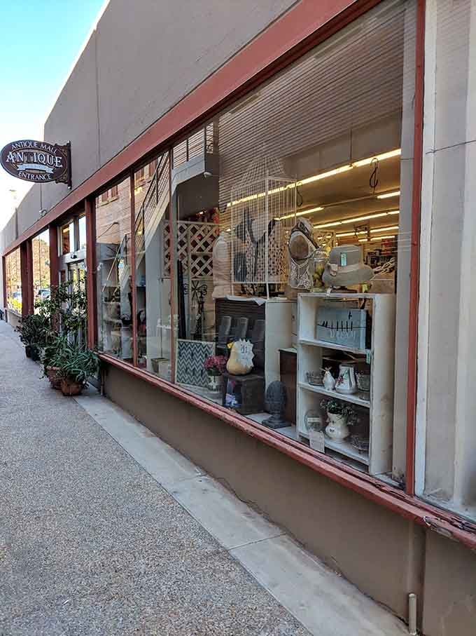 Antique Station's windows display treasures that whisper stories from decades past, each piece waiting patiently for its next chapter to begin.