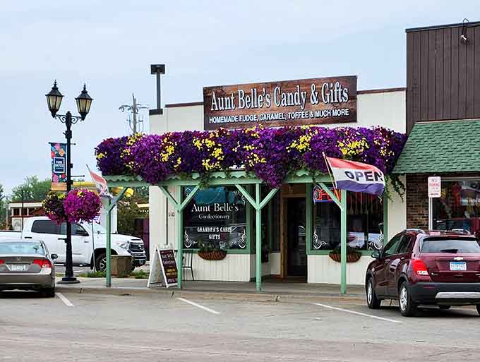 Aunt Belle's Candy & Gifts beckons with sweet temptations and that irresistible small-town confectionery magic you remember from childhood.