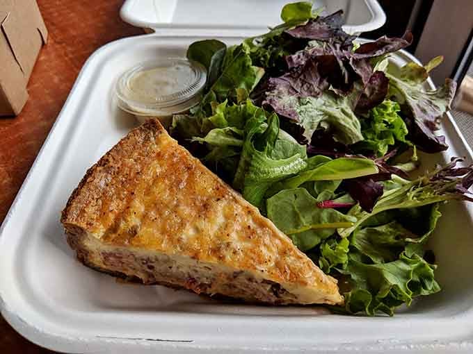 That quiche sits there looking innocent, but one bite will ruin every other quiche for you forever.