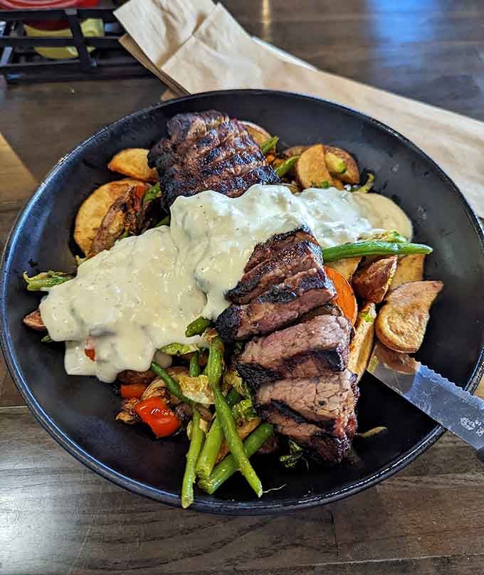 That Gorgonzola Steak would make a vegetarian reconsider their life choices, at least for a moment of weakness and temptation.