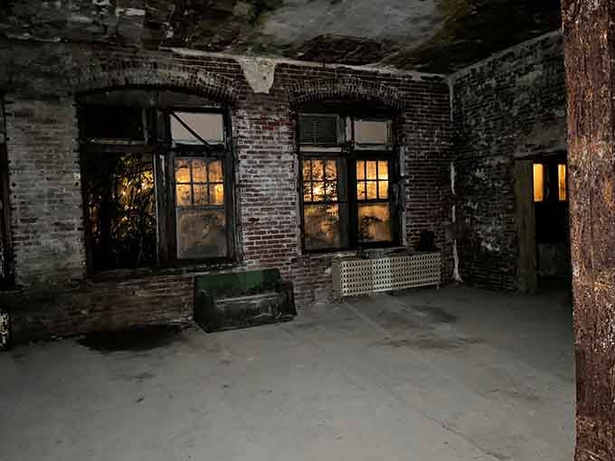 Even the brick archways seem to whisper secrets from decades past, though you probably don't want to hear them.