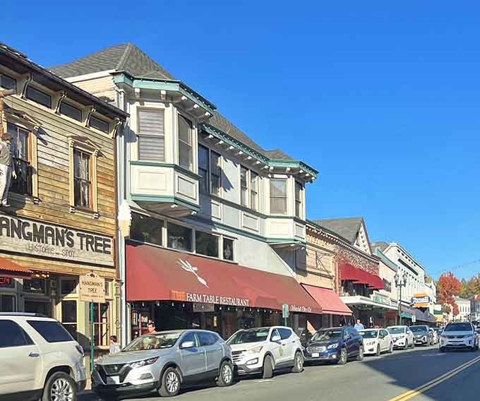 Main Street's historic storefronts offer more character than a Netflix series, and the people-watching is absolutely free.