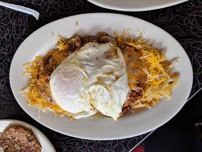 Those hash browns are crispier than a fresh dollar bill and twice as satisfying.