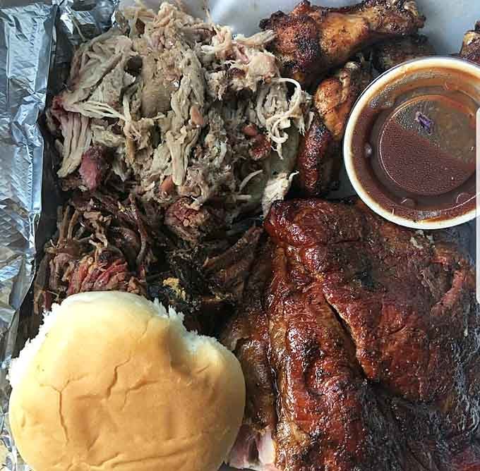 A meat sampler that includes ribs, pulled pork, and brisket is basically a barbecue greatest hits album.