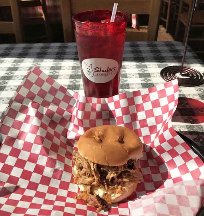 That pulled pork sandwich is basically a love letter to your taste buds, served on a bun.