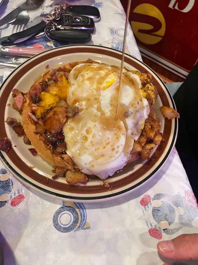 Hash meets eggs meets pure breakfast genius in this glorious pile of morning comfort food done right.