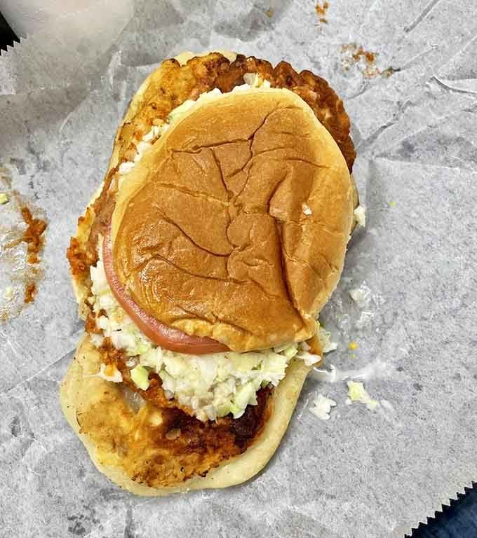 Golden, crispy, and generously sized, this deep-fried masterpiece understands what sandwiches were always meant to be.