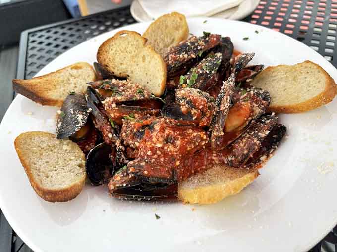 Mussels so fresh they practically swam to your plate, bathed in marinara that'll make you rethink everything you know.
