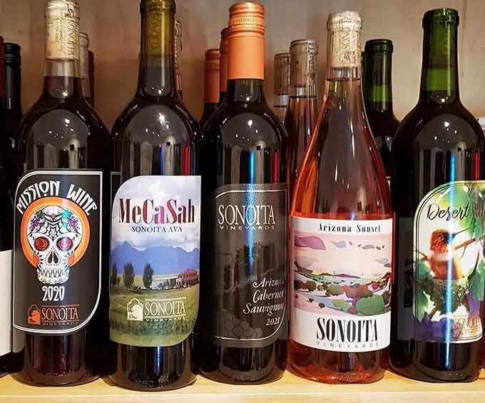 These bottles showcase Arizona's wine diversity with labels as colorful and unique as the state itself.