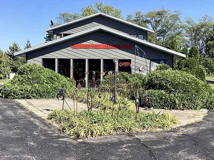 Local galleries tucked into charming buildings offer art that's actually worth stopping for, not just browsing past.