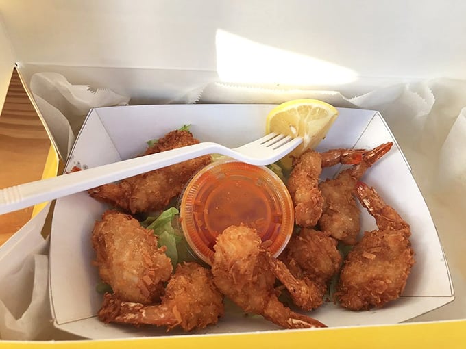 Coconut shrimp that transport you straight to paradise, sweet and crunchy with that perfect tropical vibe in every bite.