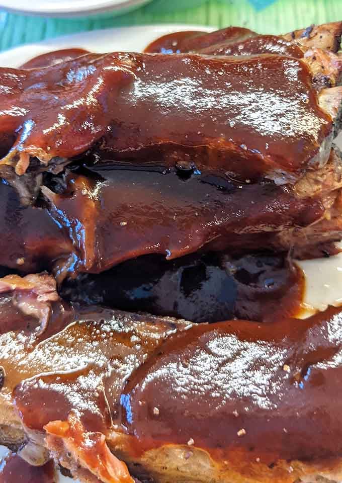 These ribs are so tender they practically fall off the bone before you even pick them up, pure BBQ perfection.