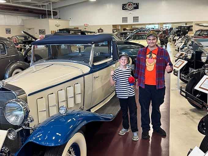 Young visitors discover that history isn't boring when it comes with tailfins, chrome bumpers, and actual horsepower.