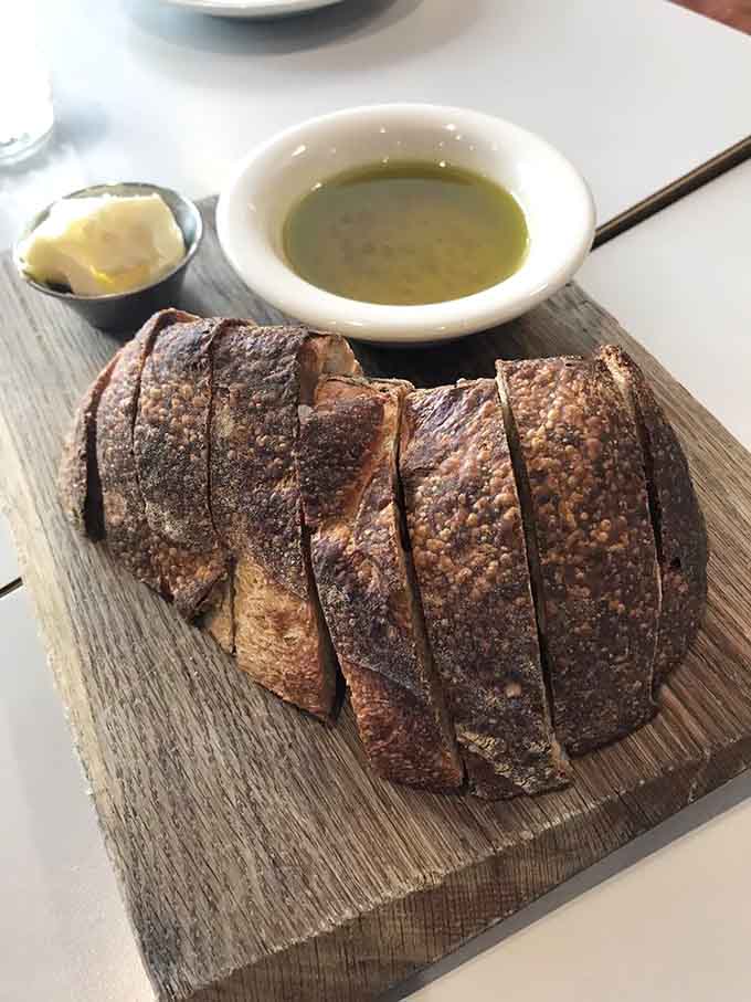 This isn't just bread, it's a crusty masterpiece that deserves its own standing ovation before you even dip it.