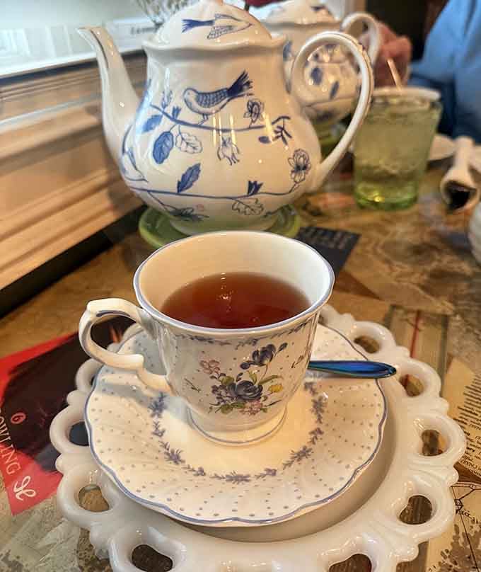 Delicate china and perfectly brewed tea served the way your grandmother would approve of wholeheartedly.