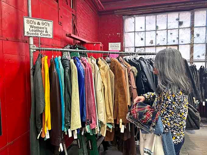 Suede and leather coats in every color imaginable, because sometimes you need options for your inner rockstar.