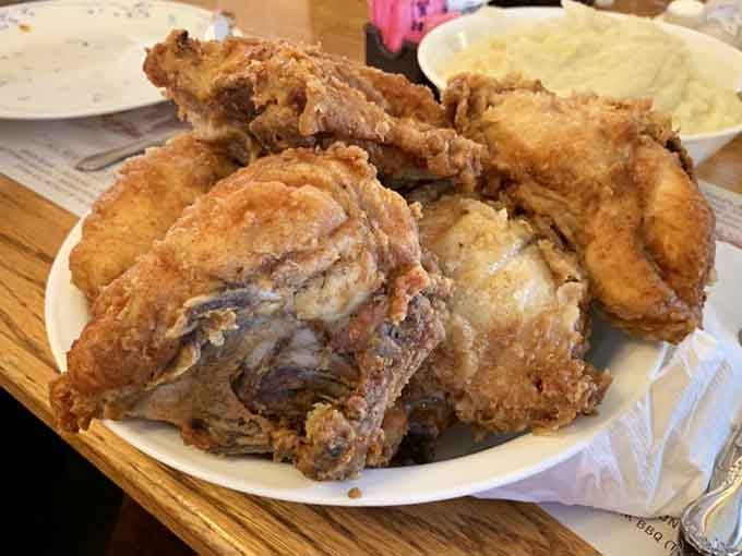 Golden, crispy, perfectly seasoned fried chicken that'll haunt your dreams in the very best way possible.