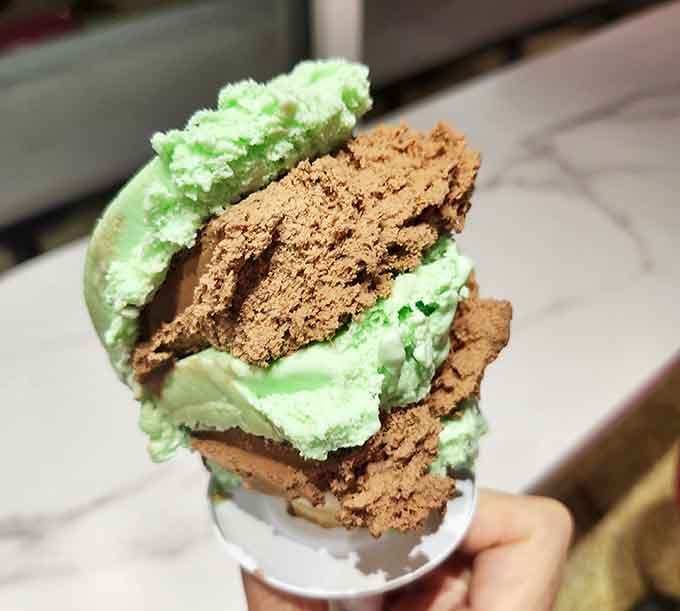 Mint chocolate gets the spotlight treatment it deserves, proving simple choices can be spectacular too.