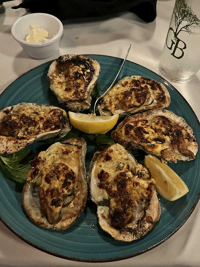 These Black and Blue oysters are beautifully charred perfection, combining Cajun heat with blue cheese boldness in every bite.