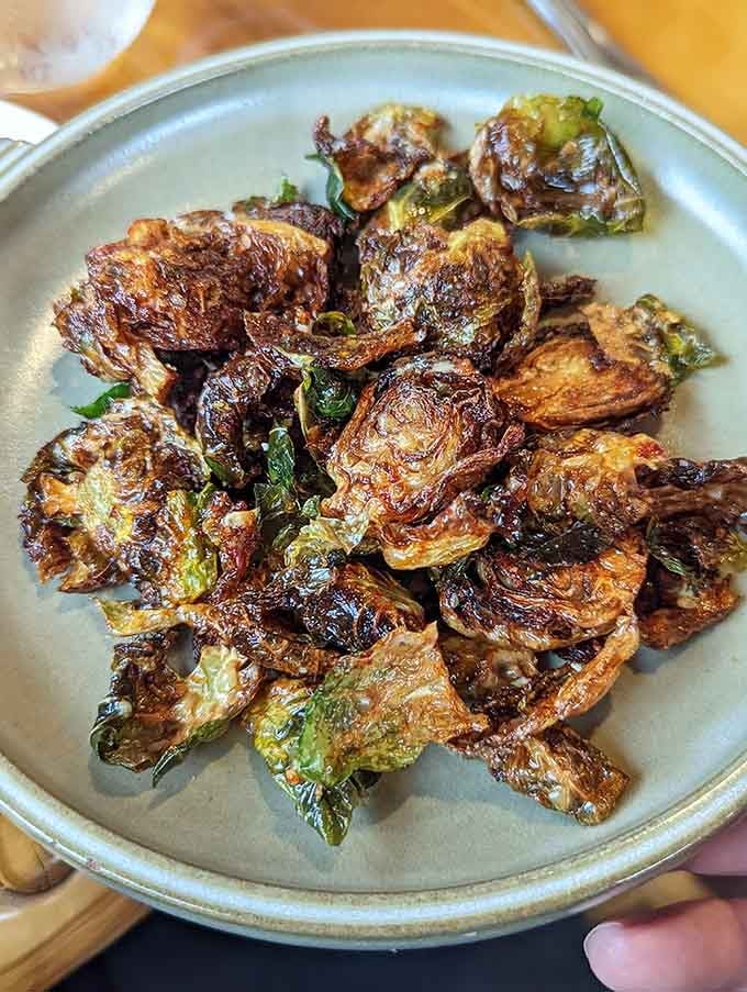 Brussels sprouts roasted to crispy perfection, proving vegetables can absolutely be the star of your food daydreams.