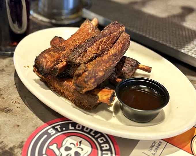 These ribs are so tender they're practically falling off the bone before you even pick them up.