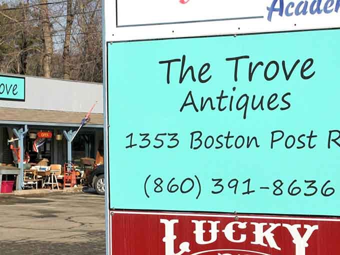 The turquoise sign beckons like a lighthouse for treasure hunters navigating the sea of ordinary shopping destinations.