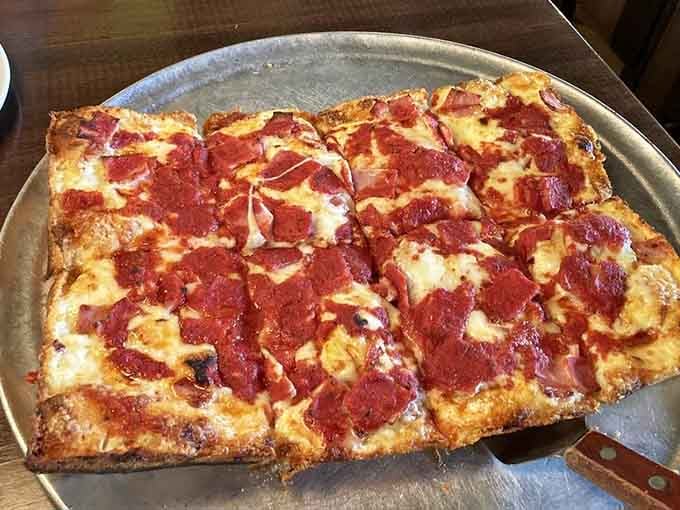 Classic pepperoni and ham on that thick, airy crust proves sometimes tradition knows exactly what it's doing.