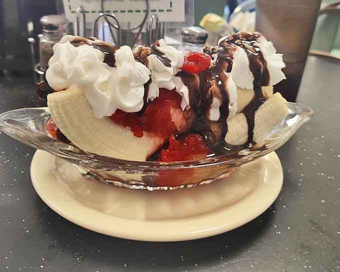 The banana split that launched a thousand happy memories and probably a few sugar-induced naps too.