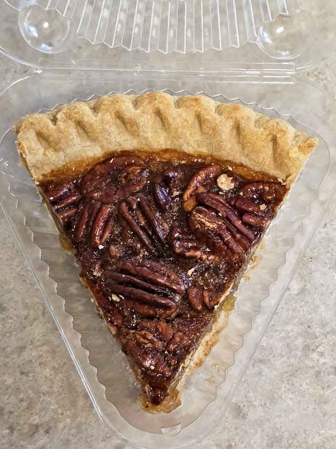 Pecan pie that's sweet, nutty, and arranged so beautifully it almost seems wrong to dig in. Almost.
