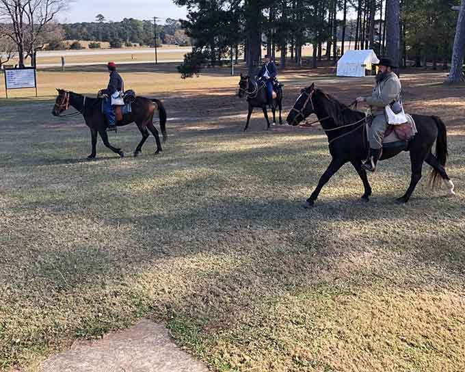 History comes alive on horseback as reenactors traverse grounds where the past feels remarkably present and tangible.