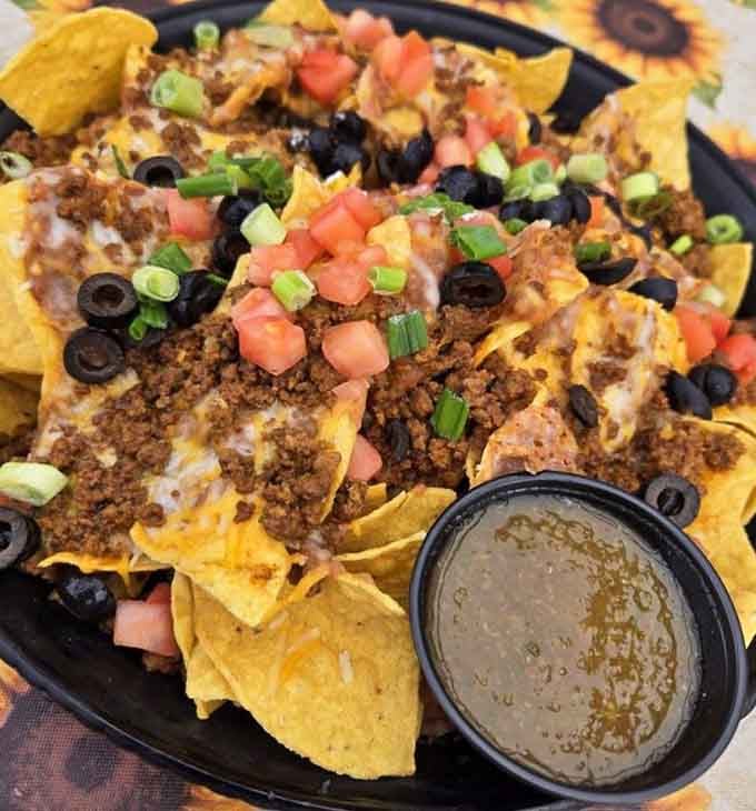These nachos come loaded with everything you want and nothing you don't, simple as that.