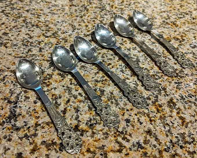 Ornate silverware that looks like it belongs in your grandmother's china cabinet, minus the guilt of inheritance disputes.
