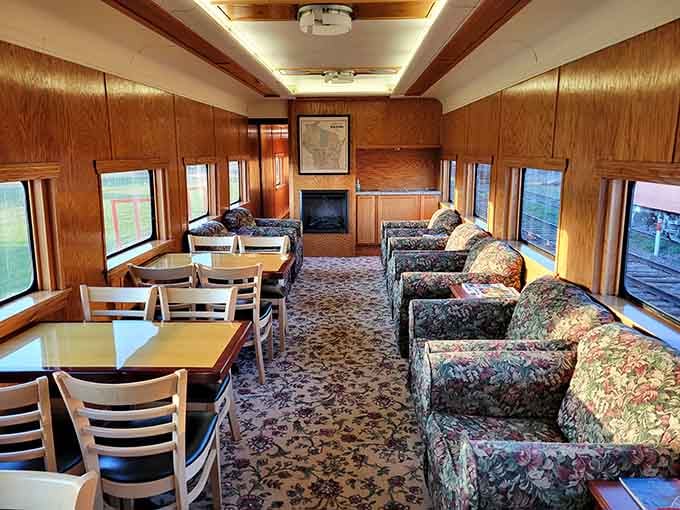 Lounge seating that invites you to actually relax, a concept modern travel has tragically forgotten entirely.